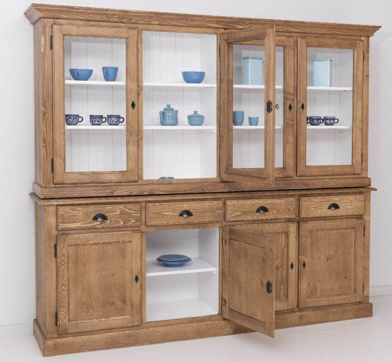 Esszimmer Buffetschrank aus Massivholz | Geschirrschrank | 2-teilig ...