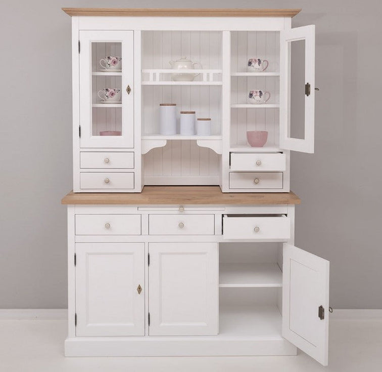 Küchen- und Buffetschrank aus Massivholz im Landhausstil - Eiche ...