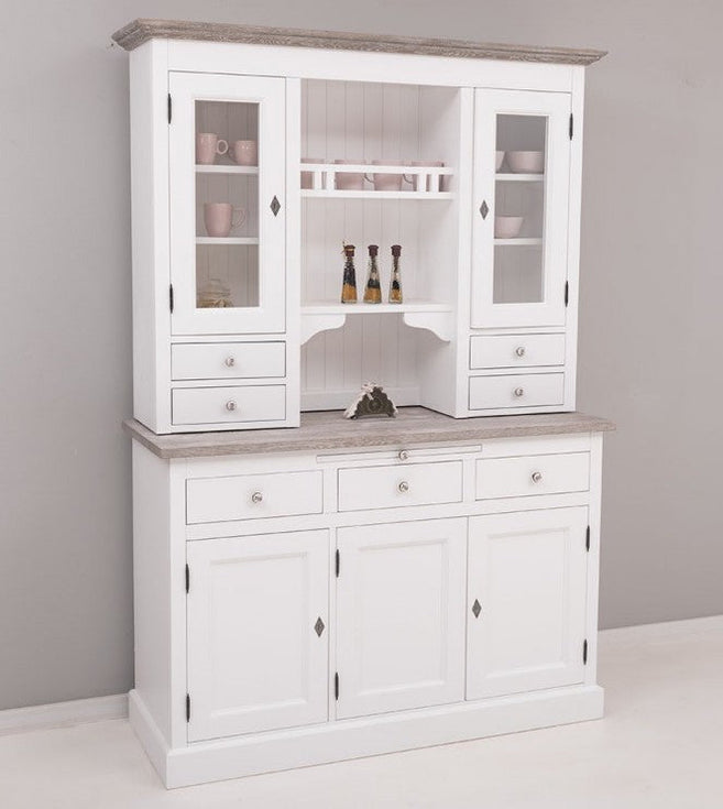 Küchen- und Buffetschrank aus Massivholz im Landhausstil - Eiche ...